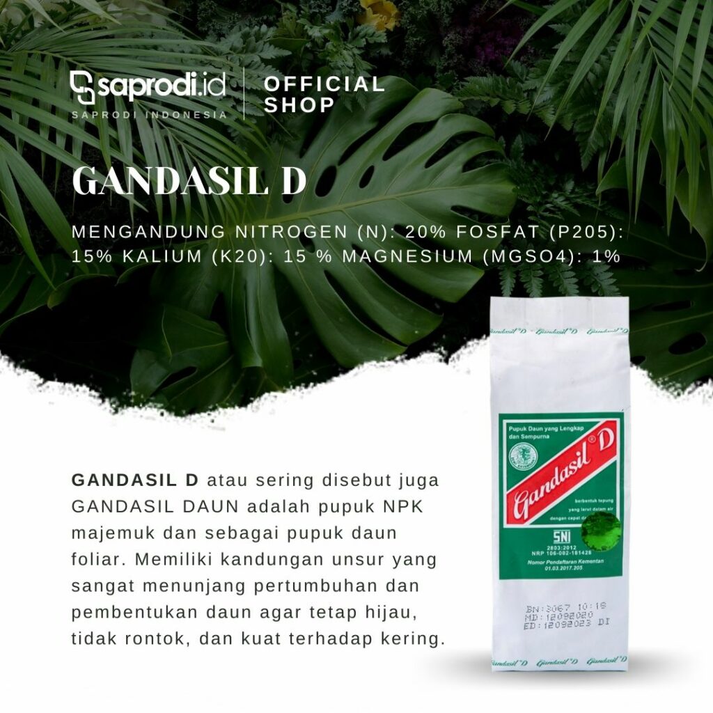 Kalatham - GANDASIL D Pupuk Daun Lengkap - 100 gram – Saprodi Indonesia
