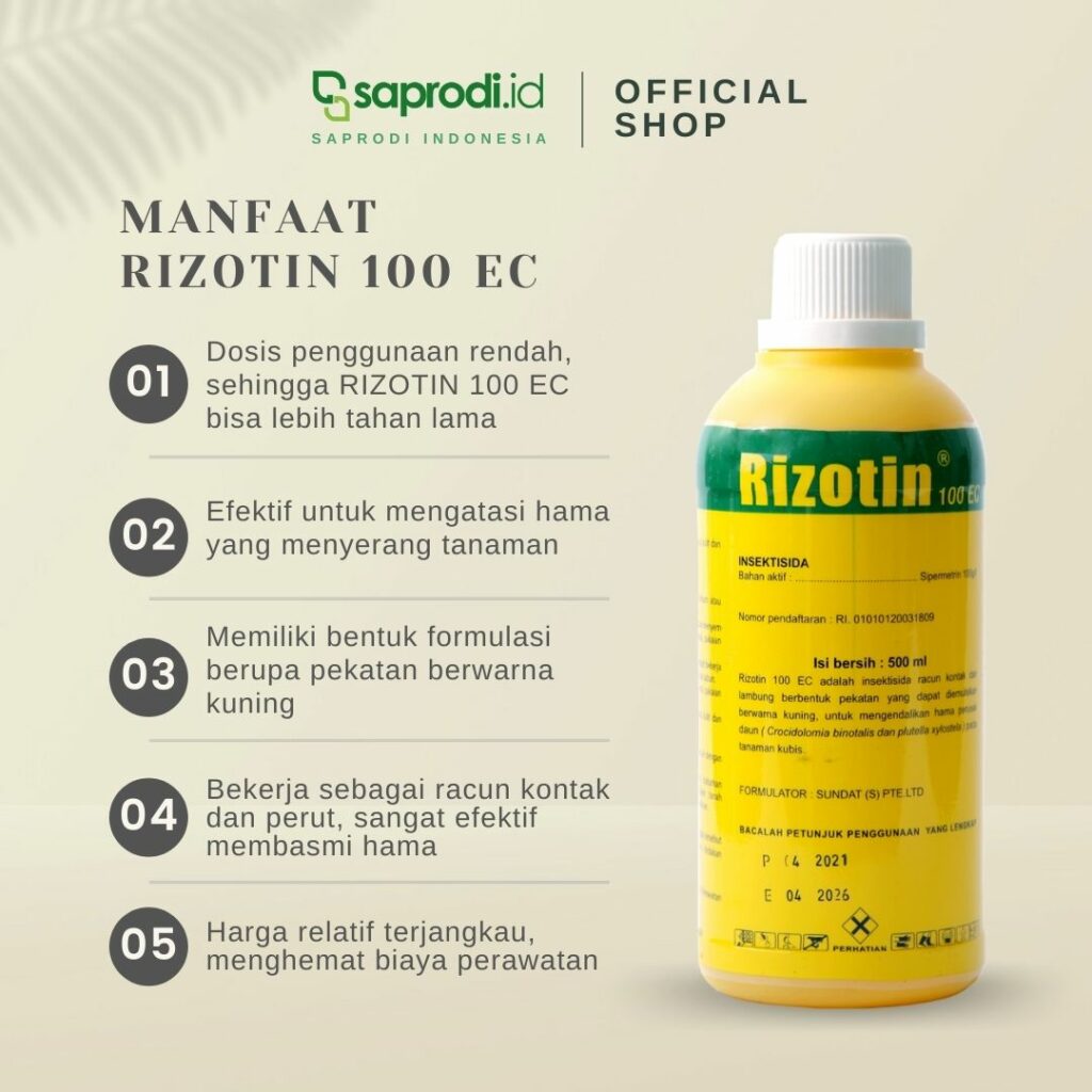 Uni Agro - RIZOTIN 100EC Insektisida Racun Sistemik, Kontak dan Lambung ...