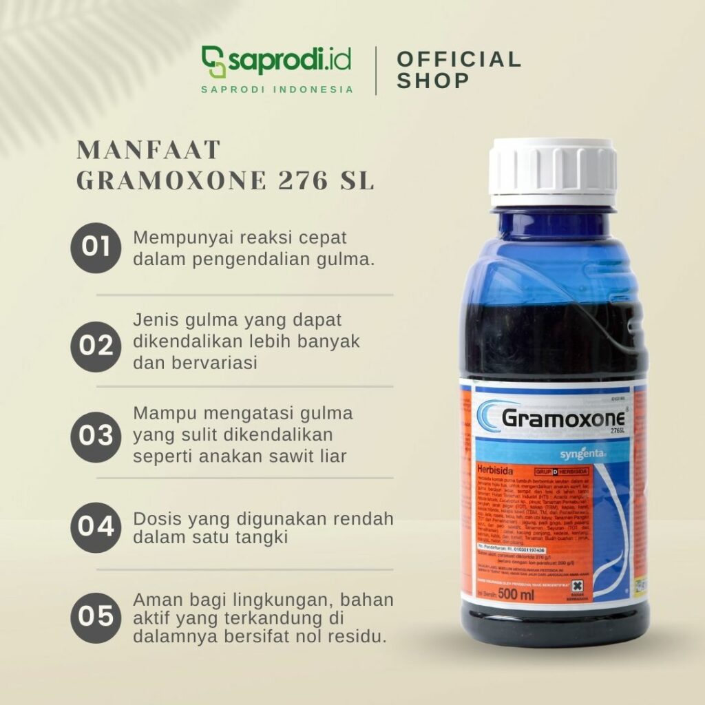 Syngenta - GRAMOXONE 276 SL Herbisida Kontak Non Selektif - 500 ml ...